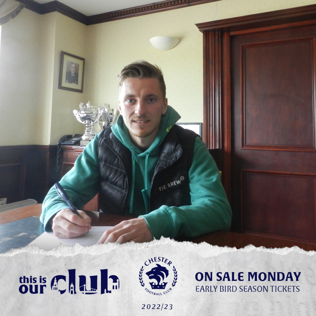 BREAKING | George Glendon signs new two-year deal! - Chester Football Club