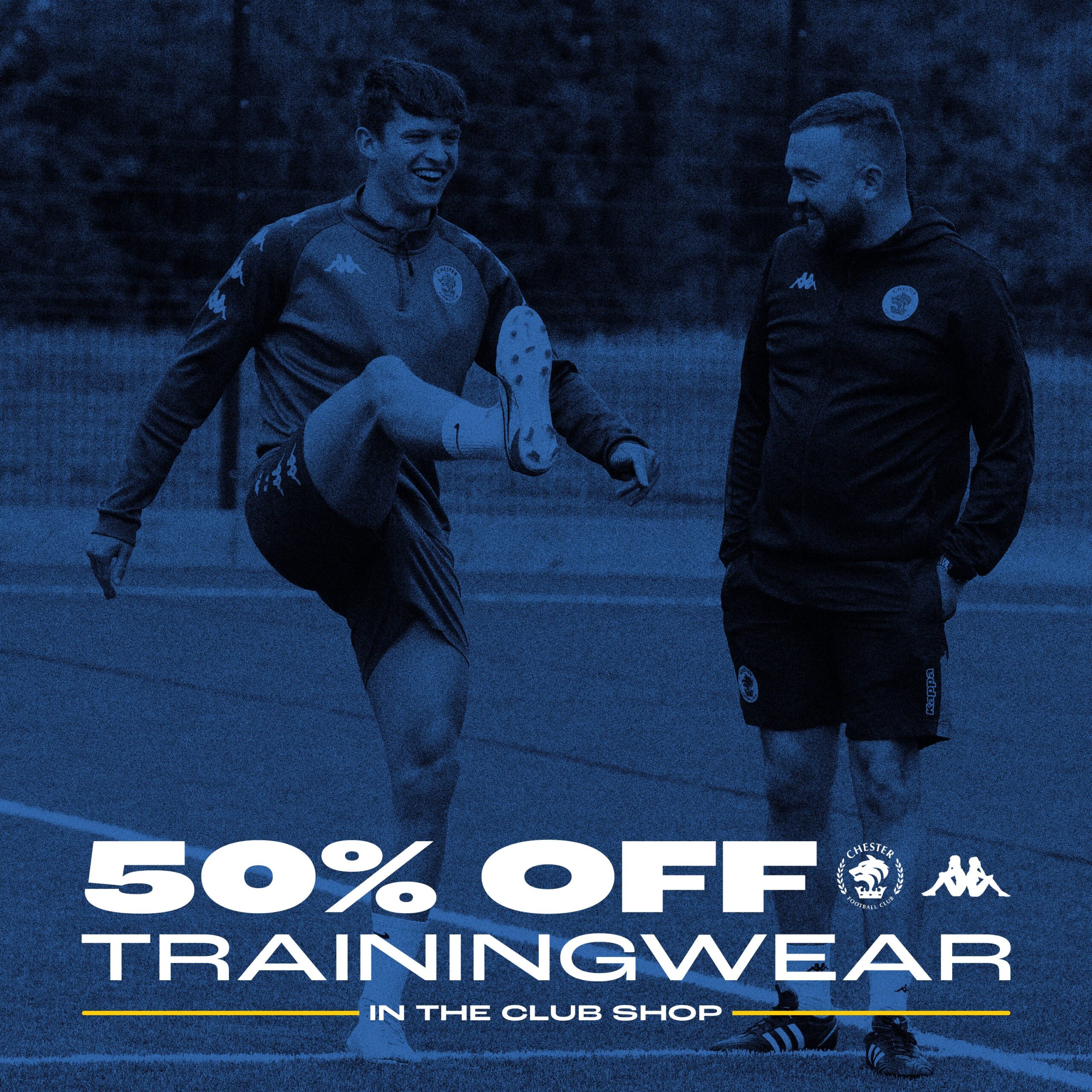 SHOP | 50% off Trainingwear Sale this Saturday! - Chester Football Club