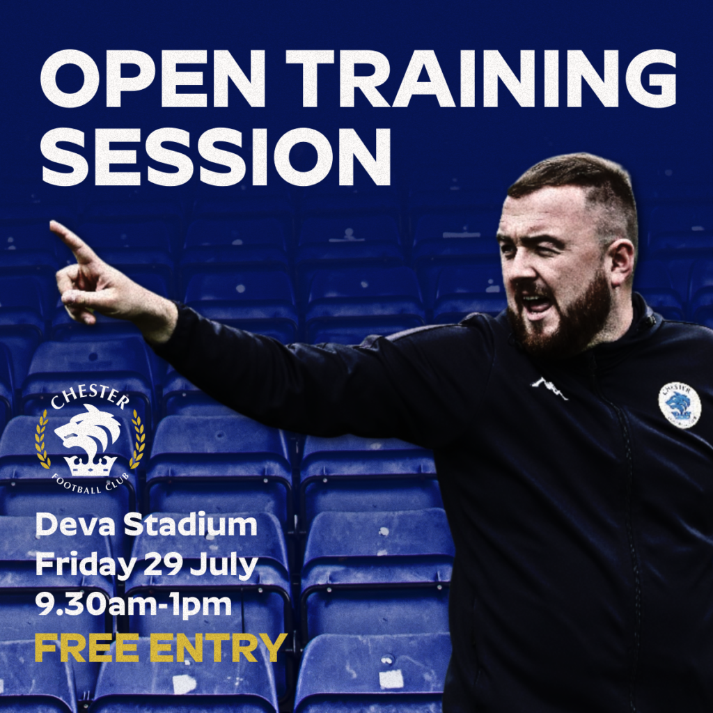 NEWS | Open Training Session tomorrow at the Deva! - Chester Football Club