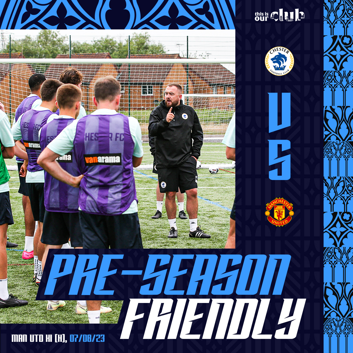 Blues to host Manchester United XI on 7 August! - Chester Football Club