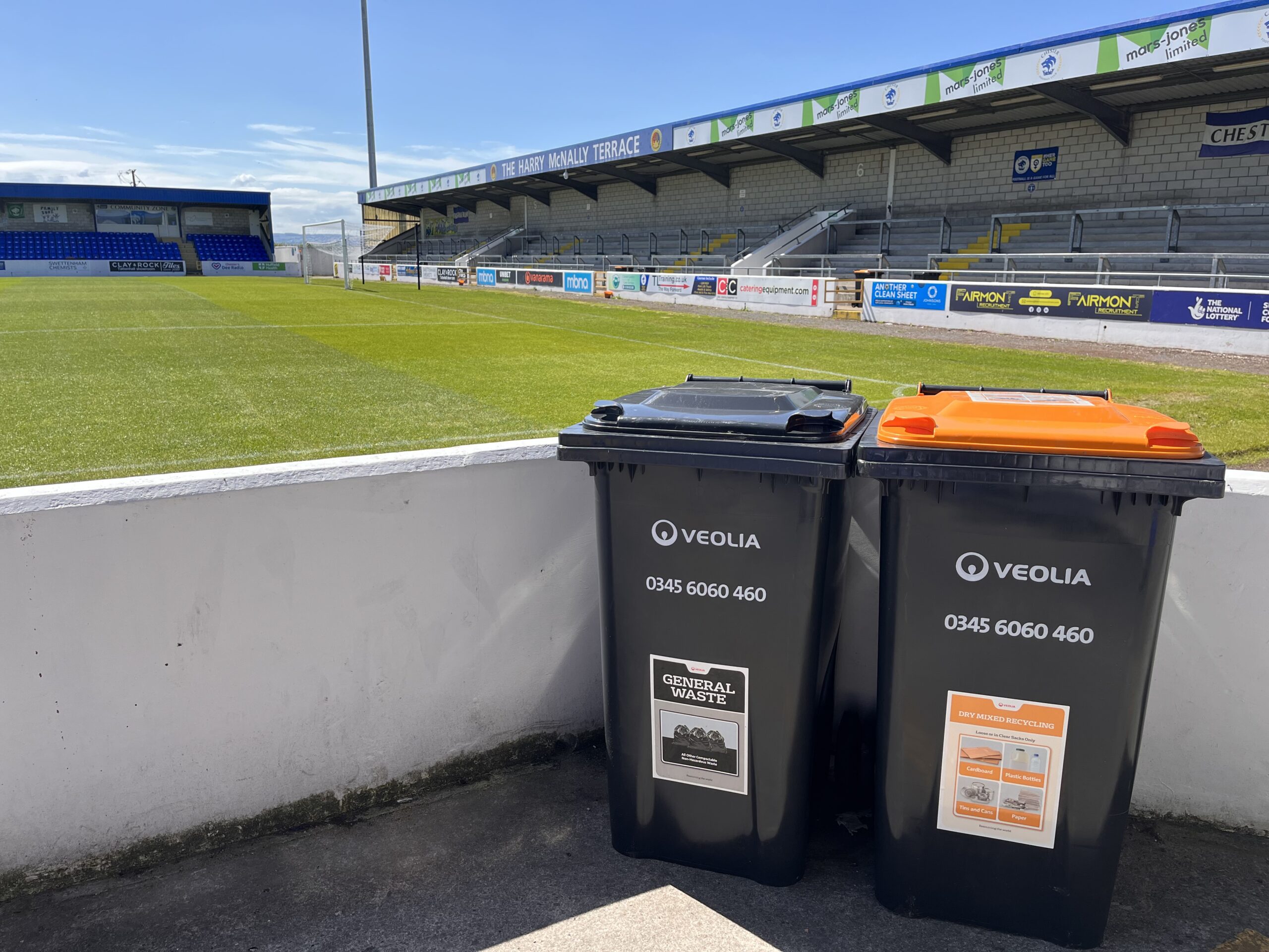 Recycling at the Deva Stadium - Chester Football Club