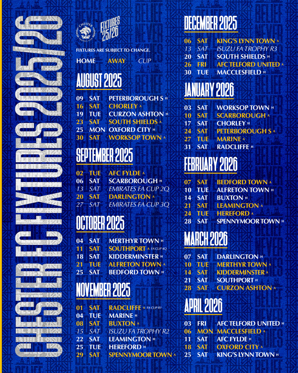 Our 25/26 Enterprise National League North fixtures have been announced ...